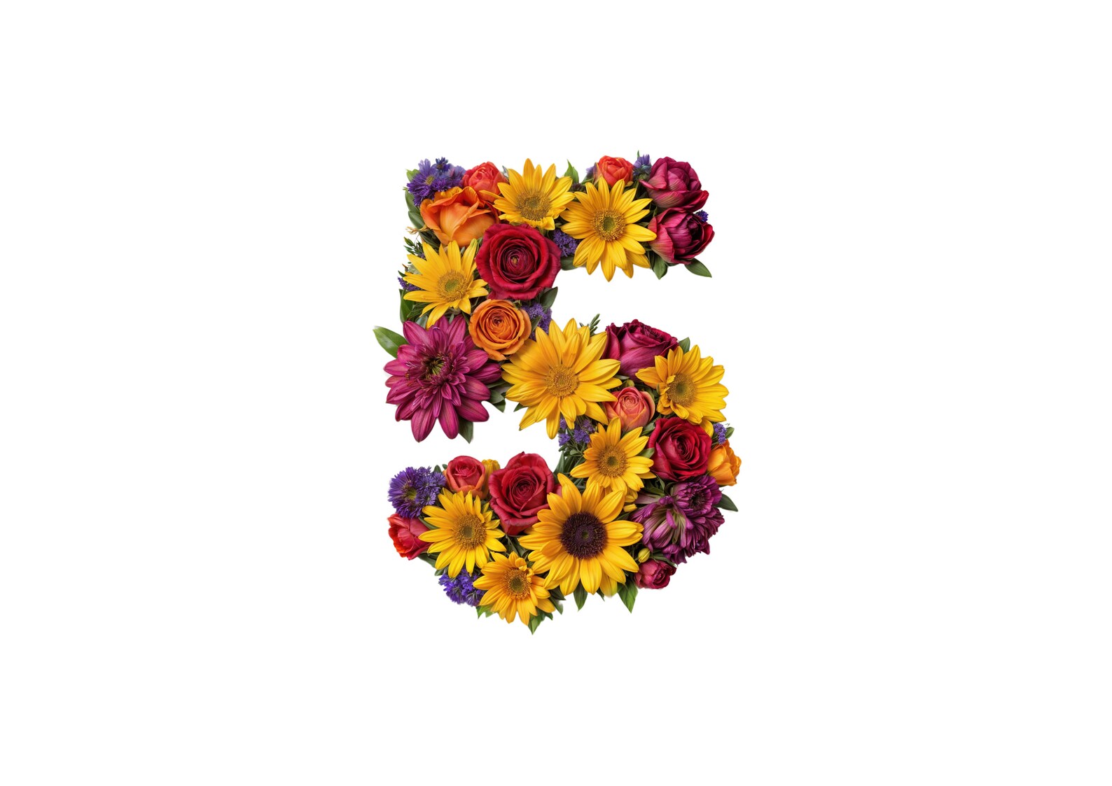 Digital Numbers (floral Design) - Etsy
