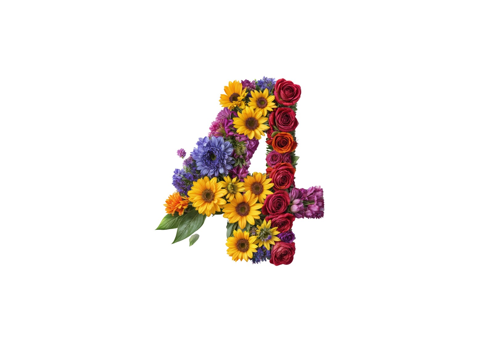 Digital Numbers (floral Design) - Etsy