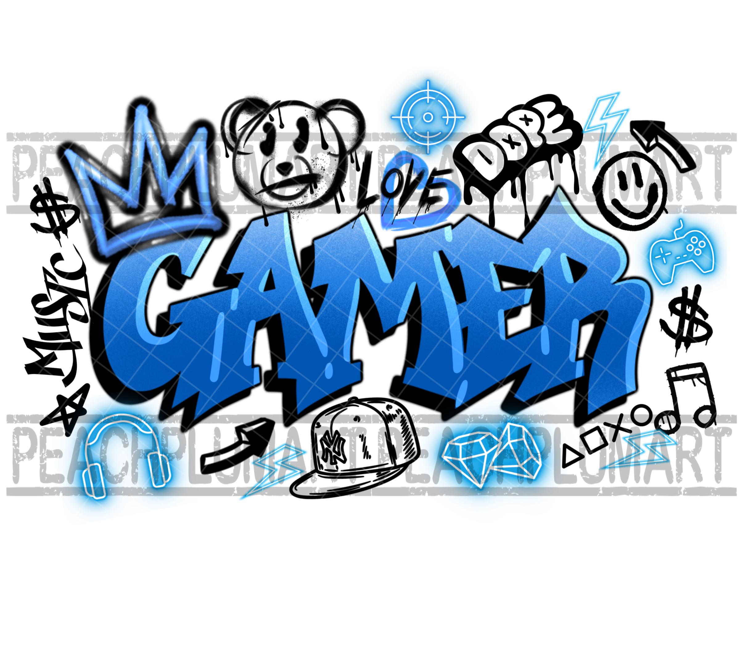 Gamer Graffiti Png, Gamer Png, Gamer Neon Png, Game Urban Designs ...