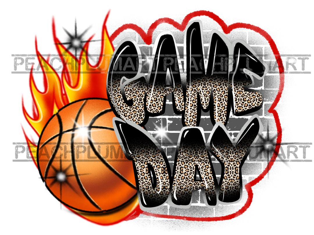 Basketball Game Day Png, Basketball Game Day Svg, Airbrush Basketball ...
