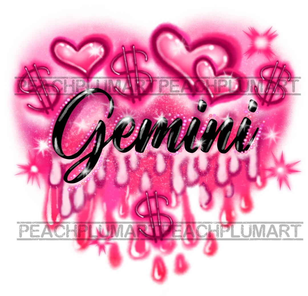 Gemini Png, Gemini Zodiac Sign Png, Airbrush Zodiac Png, Airbrush ...
