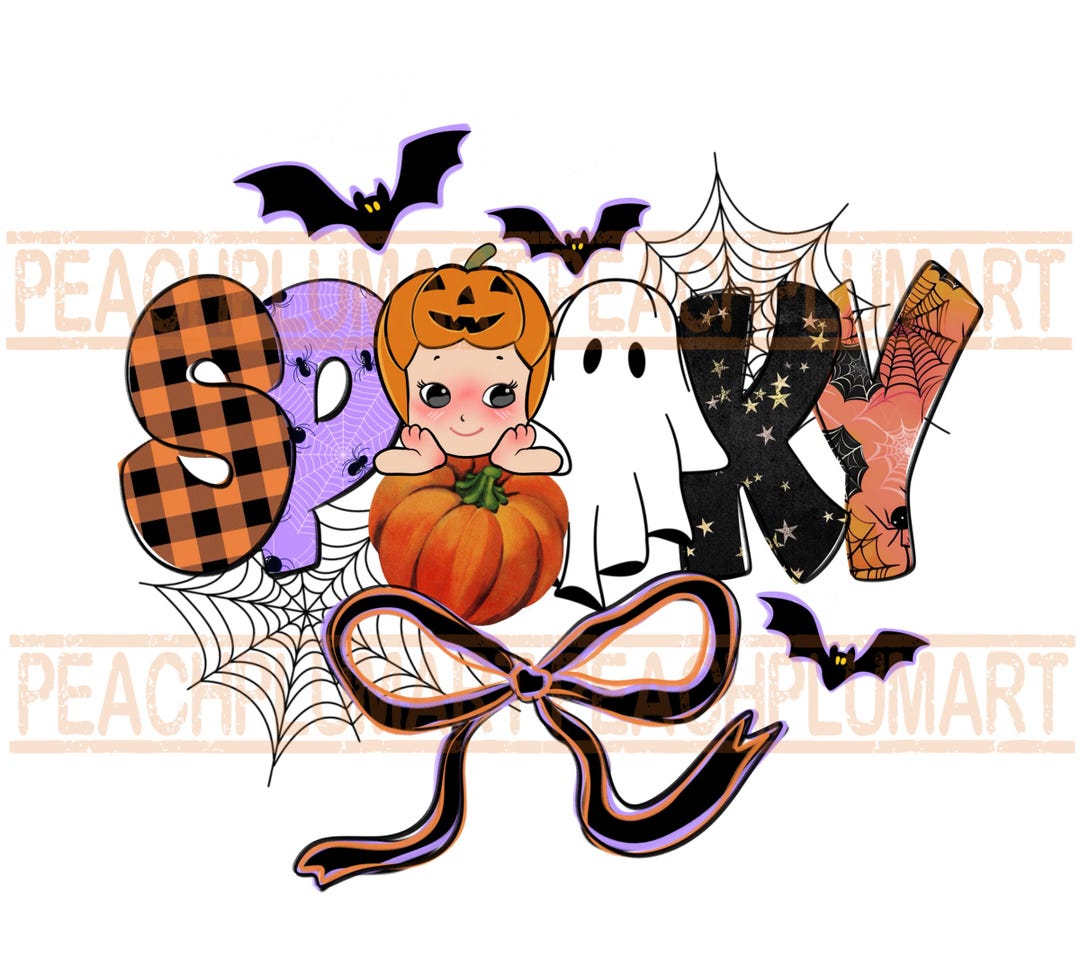 Spooky Png, Preppy Spooky Png, Chte Halloween Baby Png, Halloween Doll ...