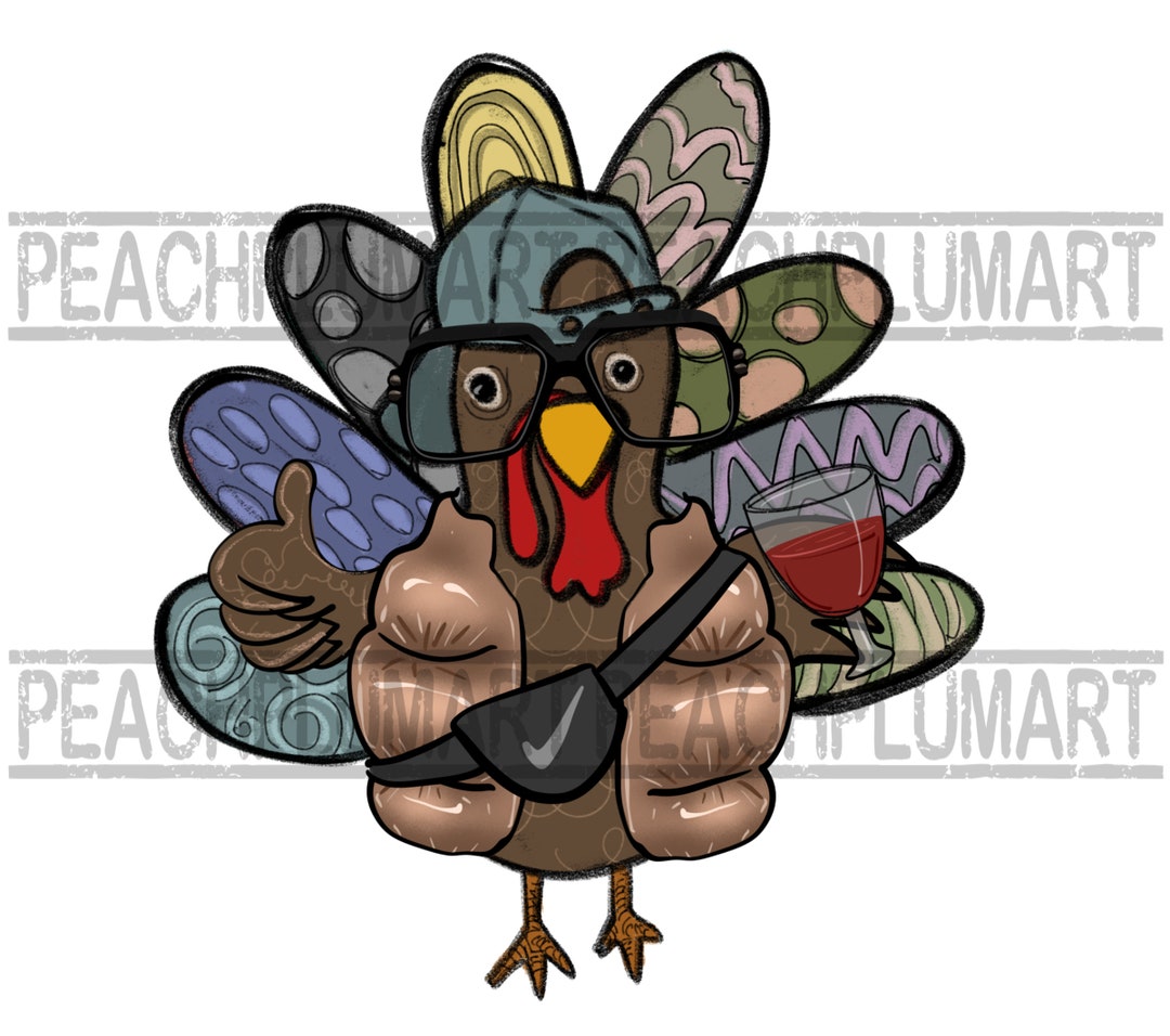 Thanksgiving Turkey Png, Cool Turkey Png, Boy Turkey Png, Doodle Turkey ...