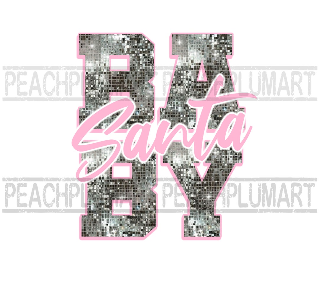 Santa Baby Glitter Png, Retro Christmas Sublimation PNG, Christmas Png ...