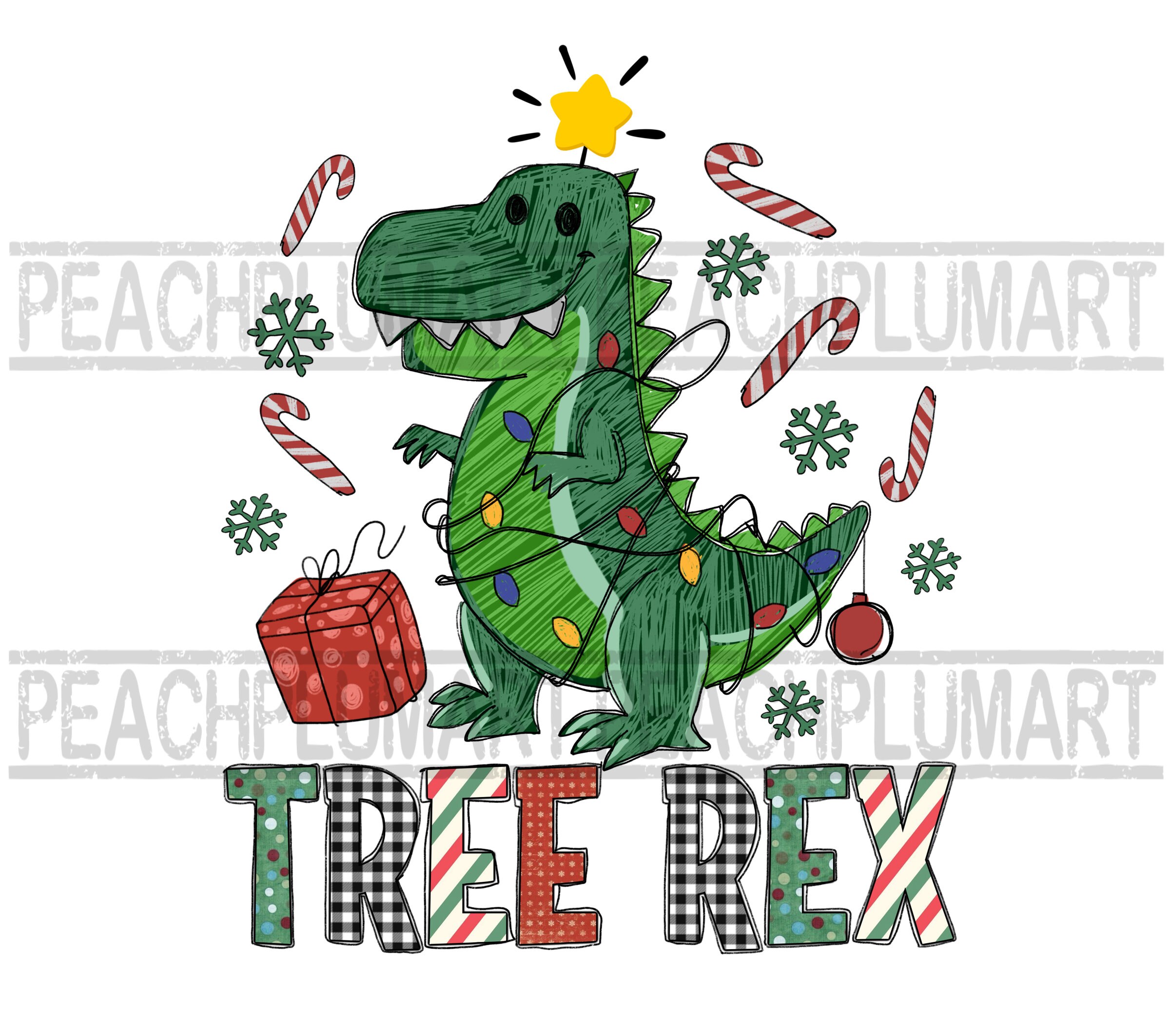 Tree Rex Png, T Rex Christmas Png, Merry Rex- Mas Png, Dinosaur ...