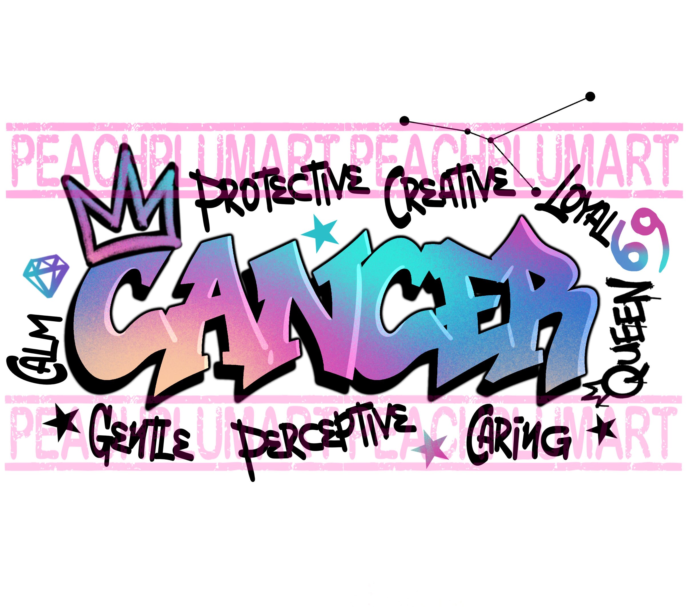 Cancer Graffiti Png, Cancer Queen Png, Cancer Baby Png, Cancer Zodiac ...