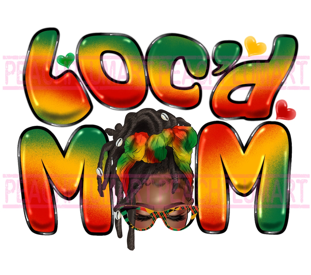 Locd Mom Png, Loc’d Mom Png, Afro Messy Bun With Locs Png, Afro Locs ...