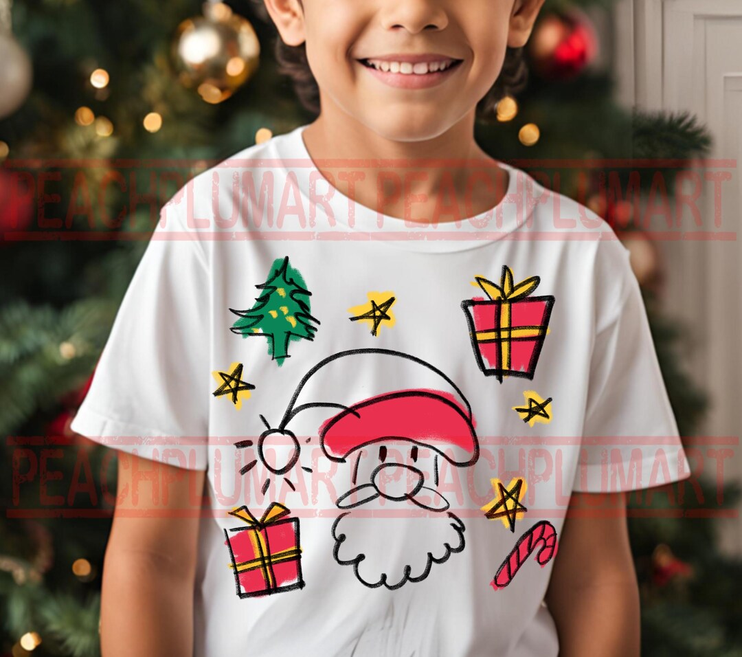 Christmas Doodle Png Sublimation Design Download, Santa an Gifts Png ...