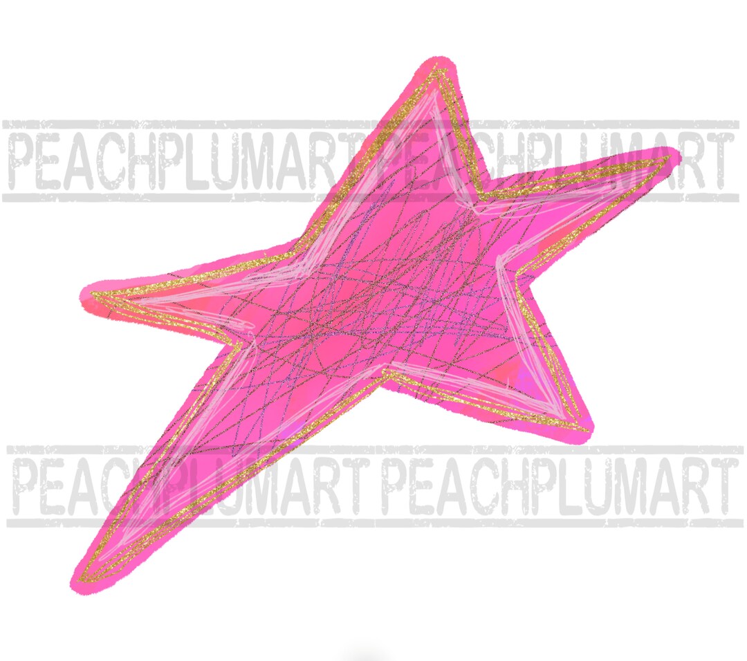 Hand Drawn Perfect Star Png, Hand Drawn Star Png Sublimation Design ...