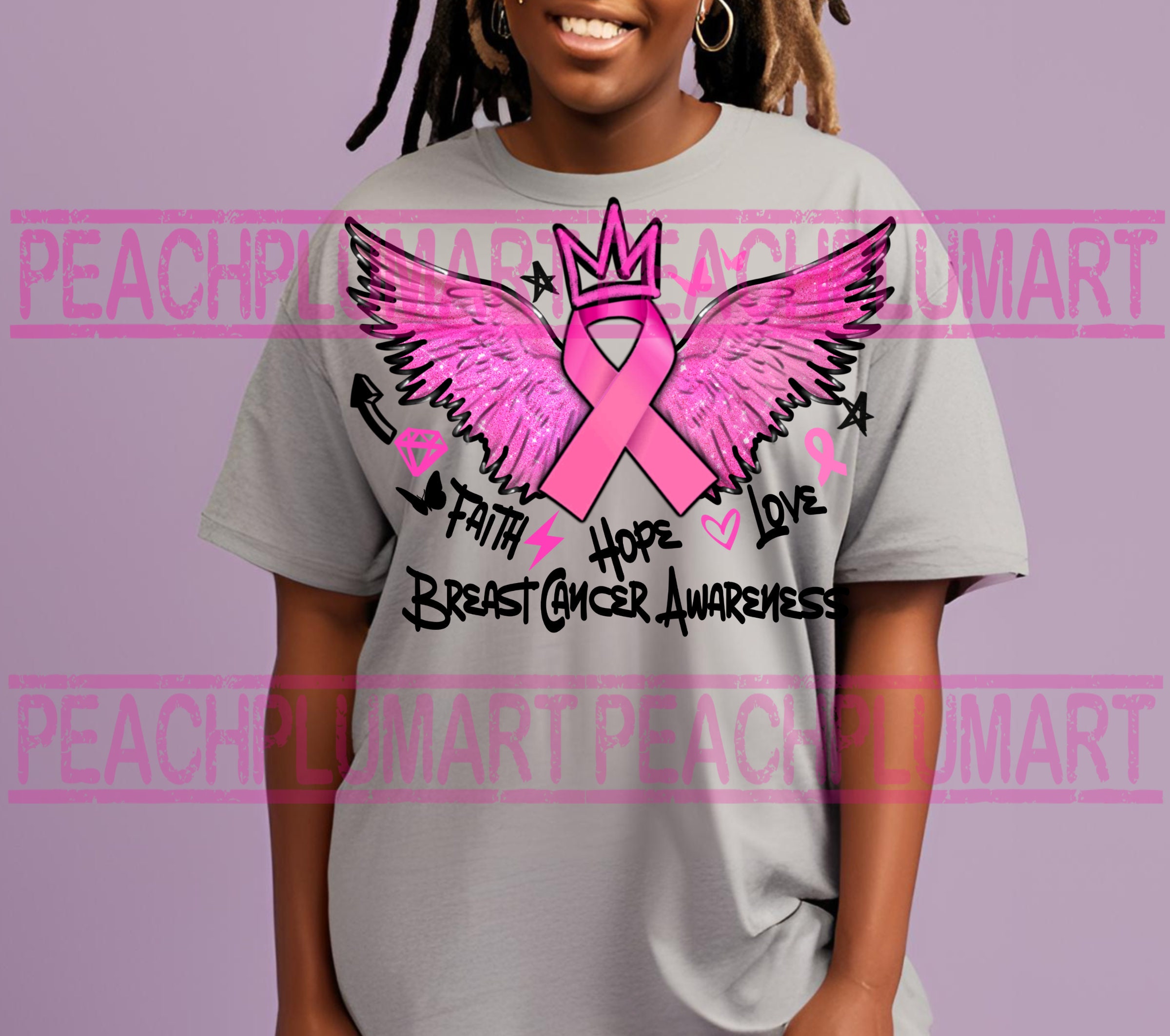 Breast Cancer Awareness Png, Breast Cancer Graffiti Png, Faith Hope ...