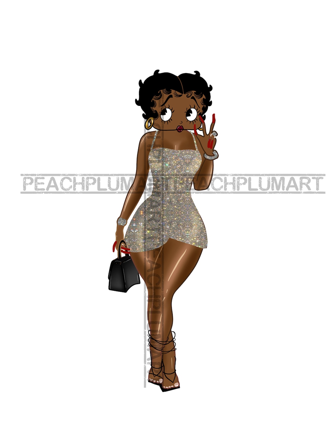 Black Betty Boop Png Betty Boop Png Black Cartoon Png Night Out Png African Cartoon Png