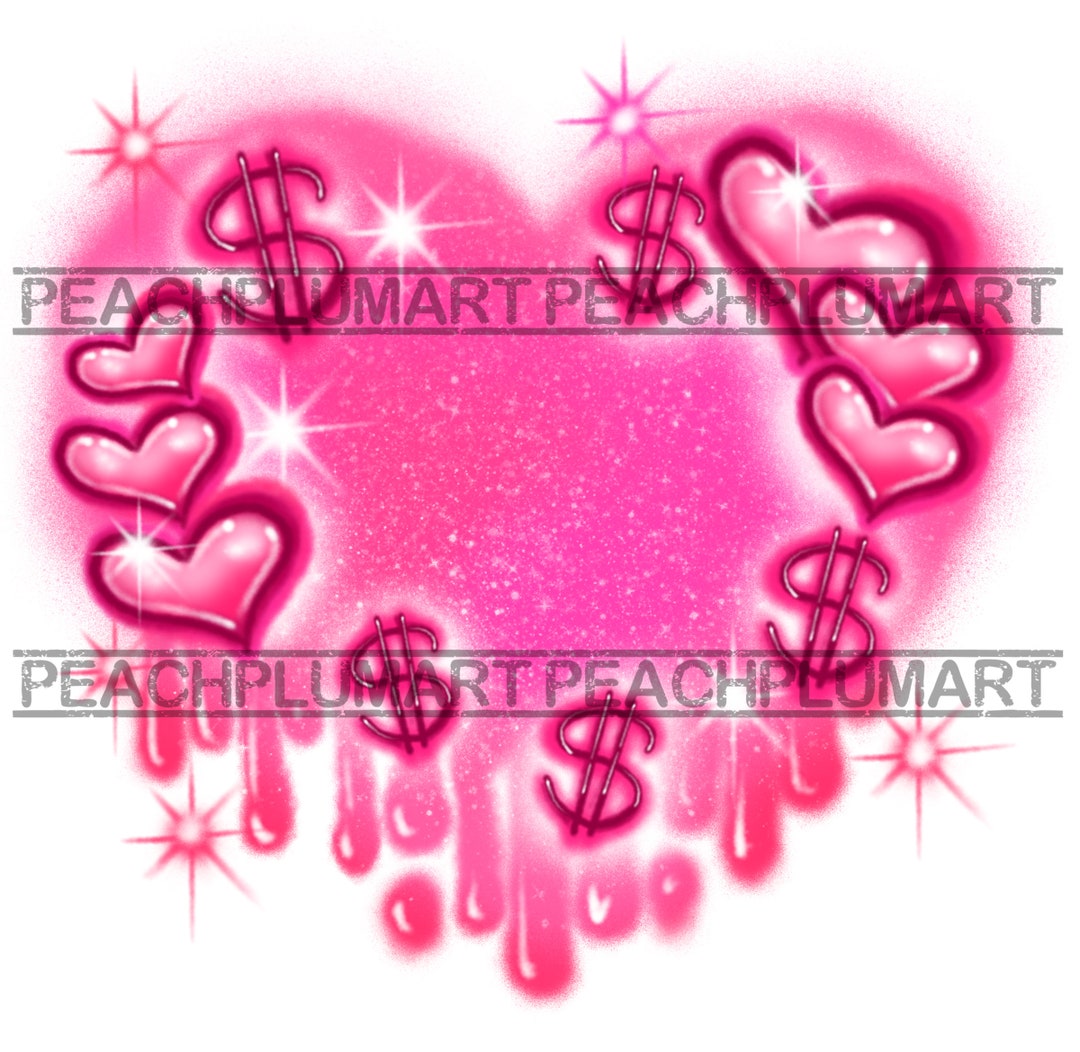 Heart Airbrush Png, Heart Background Png, Heart Airbrush Background Svg ...