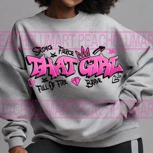 That Girl Png Sublimation Design Download, That Girl Graffiti Png, Girl ...