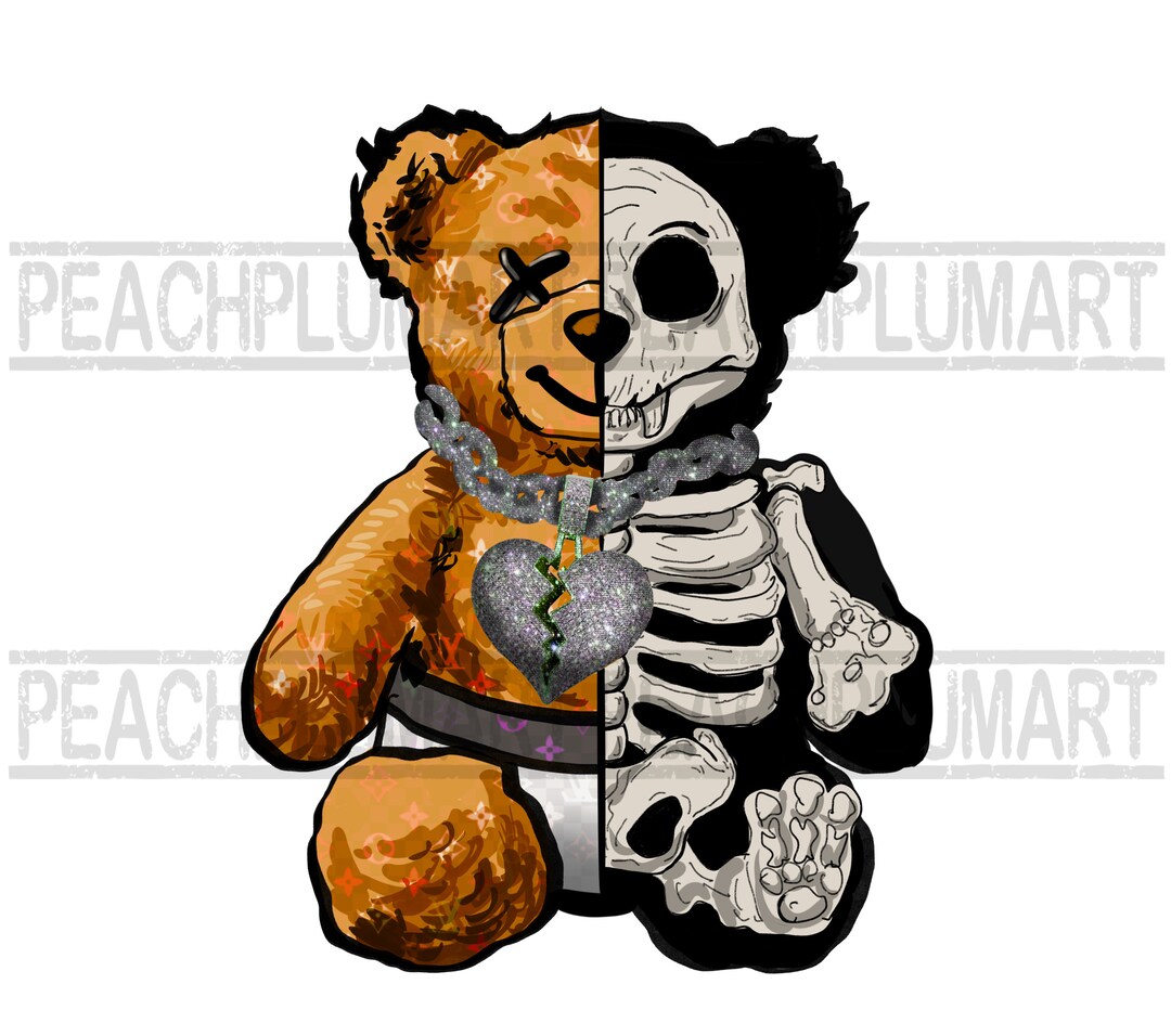 Teddy Bear Skeleton Png, Dead Inside Teddy Bear Png, Boujee Teddy Bear ...