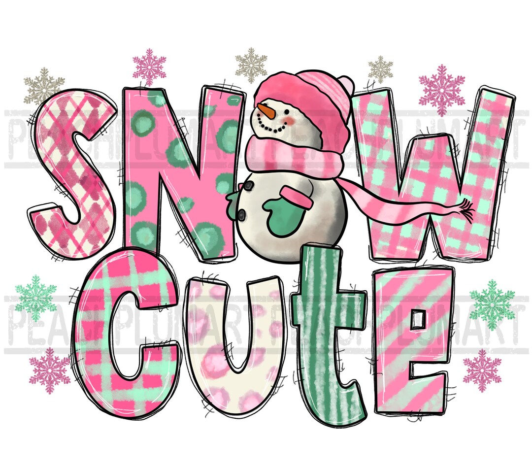Snow Cute Pink Snowman PNG, Snow Cute Snowman Png, Pink Christmas ...