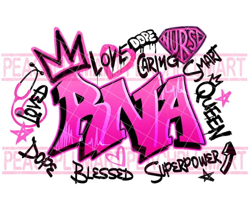 Restorative Nursing Assistant Png, RNA Graffiti Png, RNA Png ...