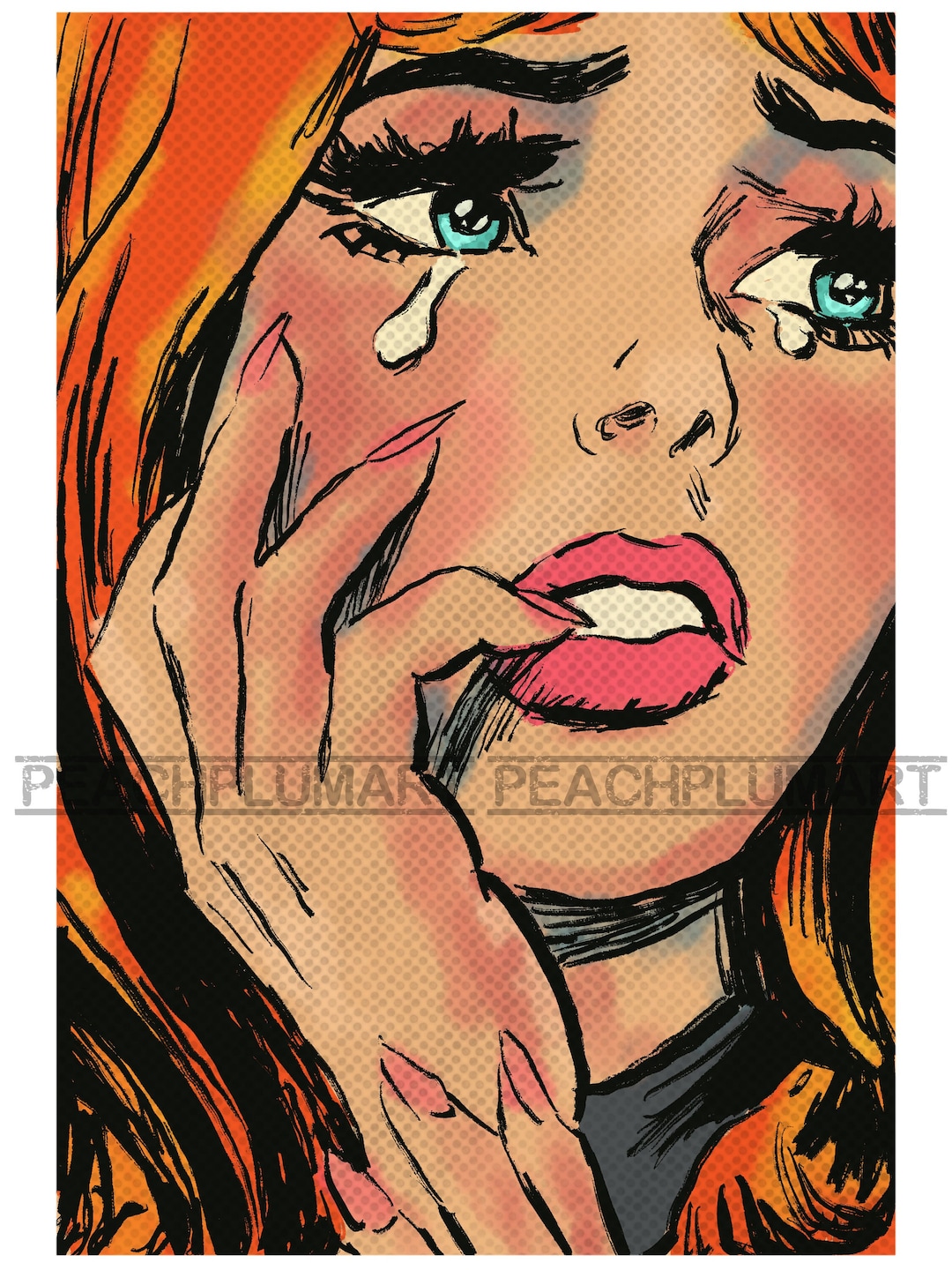 Crying Woman Png Vintage Woman Crying Png Vintage Comics Png Comics Png Etsy