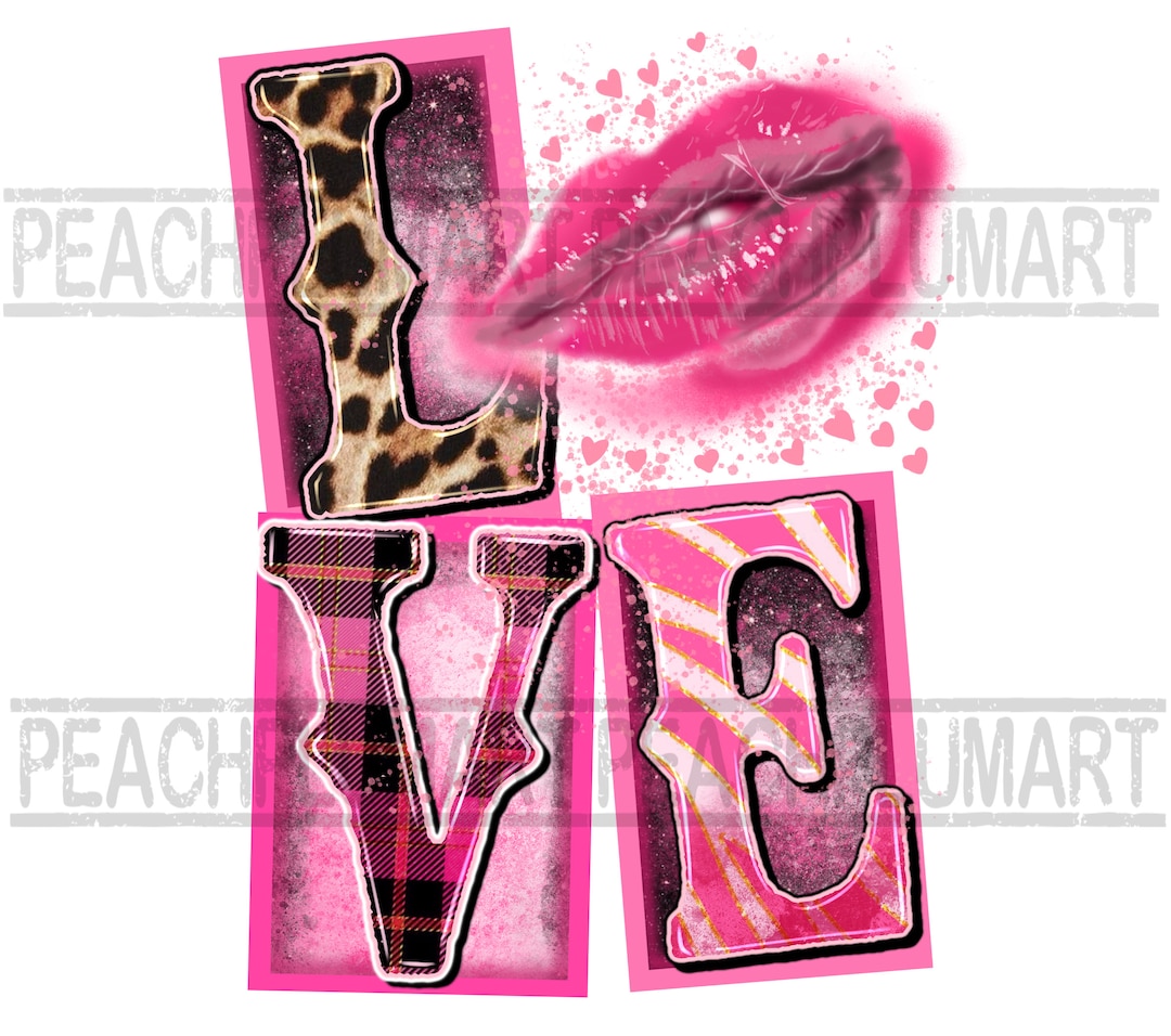 Love Leopard Frame Png Sublimation Design Download, Happy Valentines ...
