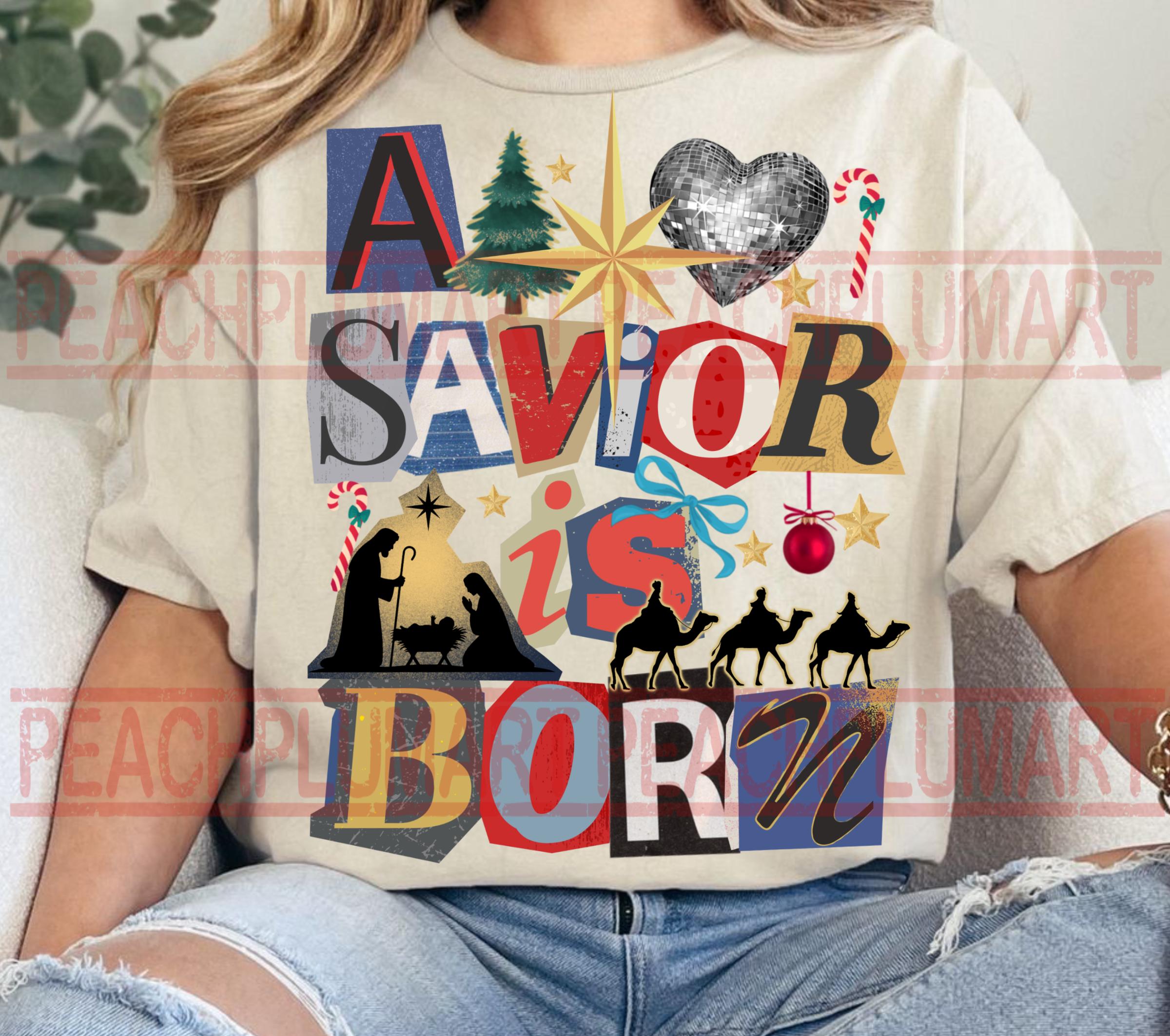 Savior is Born PNG, Nativity Scene Bow Clipart, Coquette Faith ...