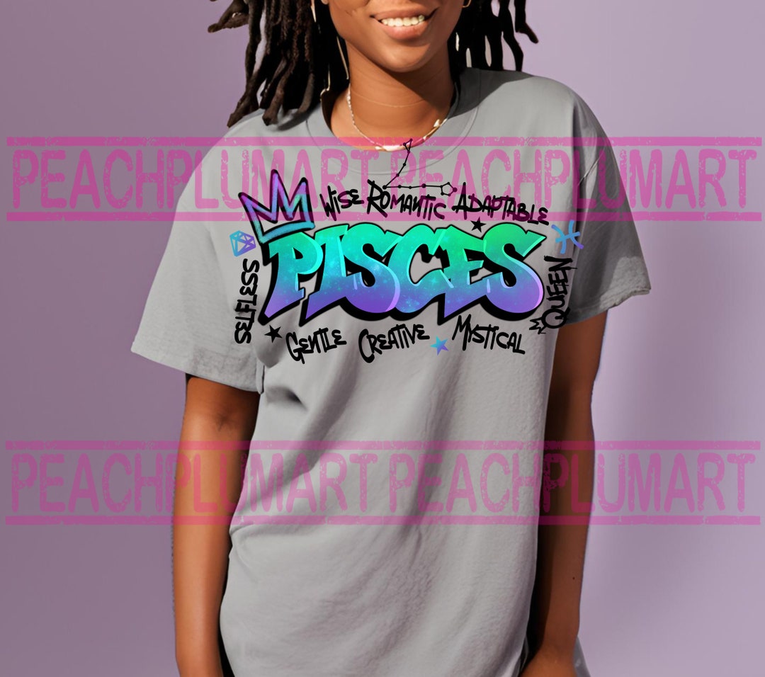Pisces Graffiti Png, Pisces Queen Png, Pisces Png Sublimation Design ...
