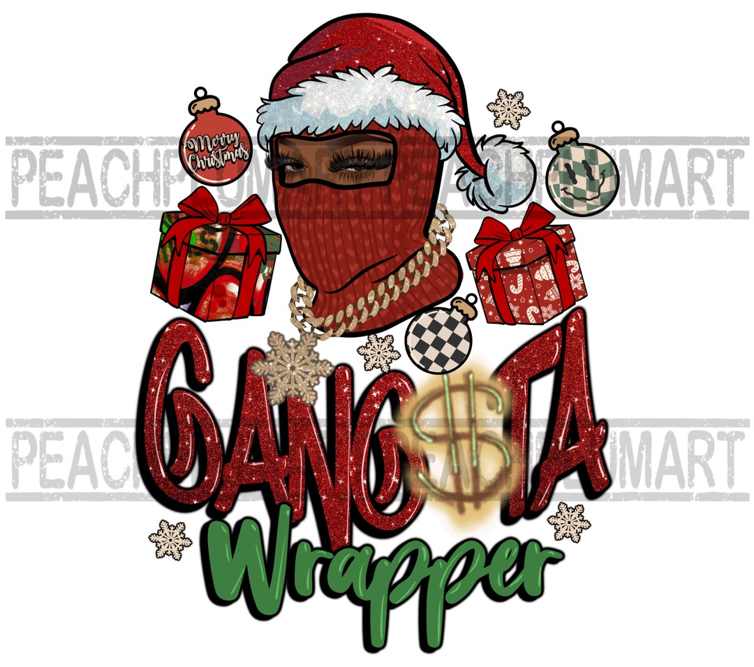 Gangster Wrapper Png, Gangsta Wrapper Png, Gangster Christmas Pmg, Ski Mask Christmas Png, Ski ...