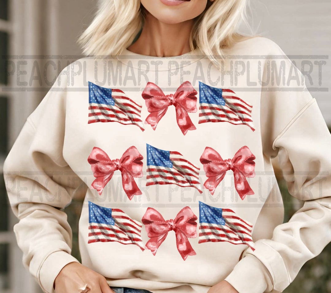 Coquette 4th of July Png, Usa Png, Coquette Bow Png, 4th of July ...