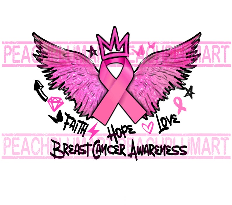 Breast Cancer Awareness Png, Breast Cancer Graffiti Png, Faith Hope ...
