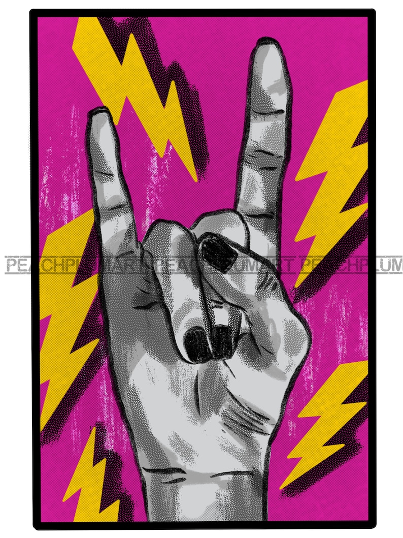 You Rock Png Rock Hand Png Rock Lightning Bolt Png Rock - Etsy