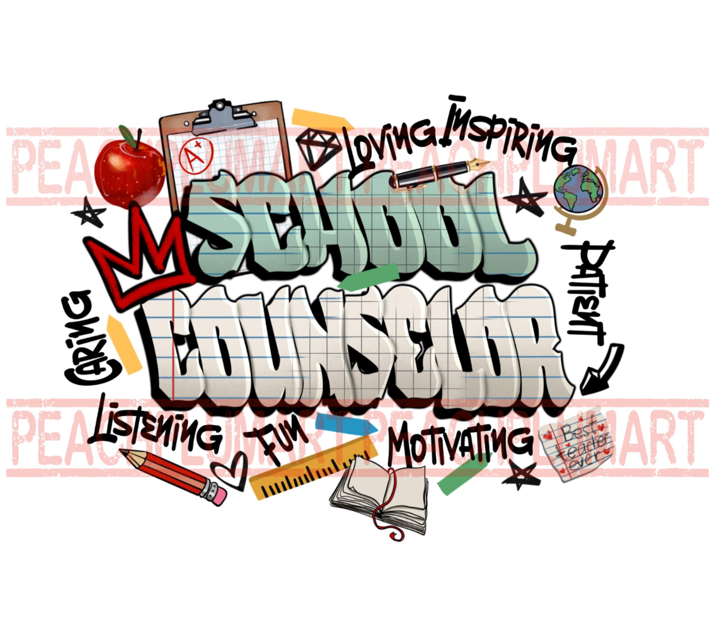 School Counselor Graffiti Png, Teacher Graffiti Png, Inspiring Png ...