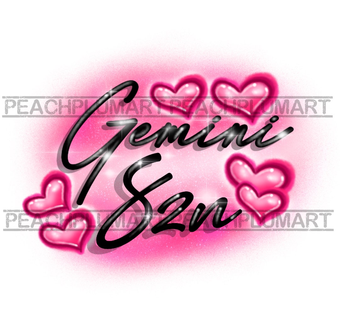 Gemini Szn Png, Gemini Season Png, Gemini Png, Airbrush Gemini Png ...