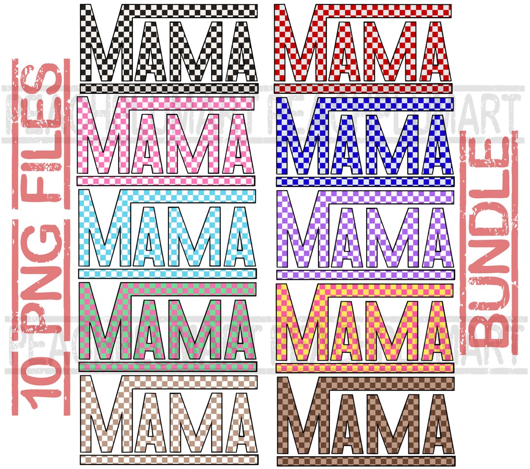 Checkered Mama Bundle Png Sublimation Design, Racing Mama Png, Retro ...