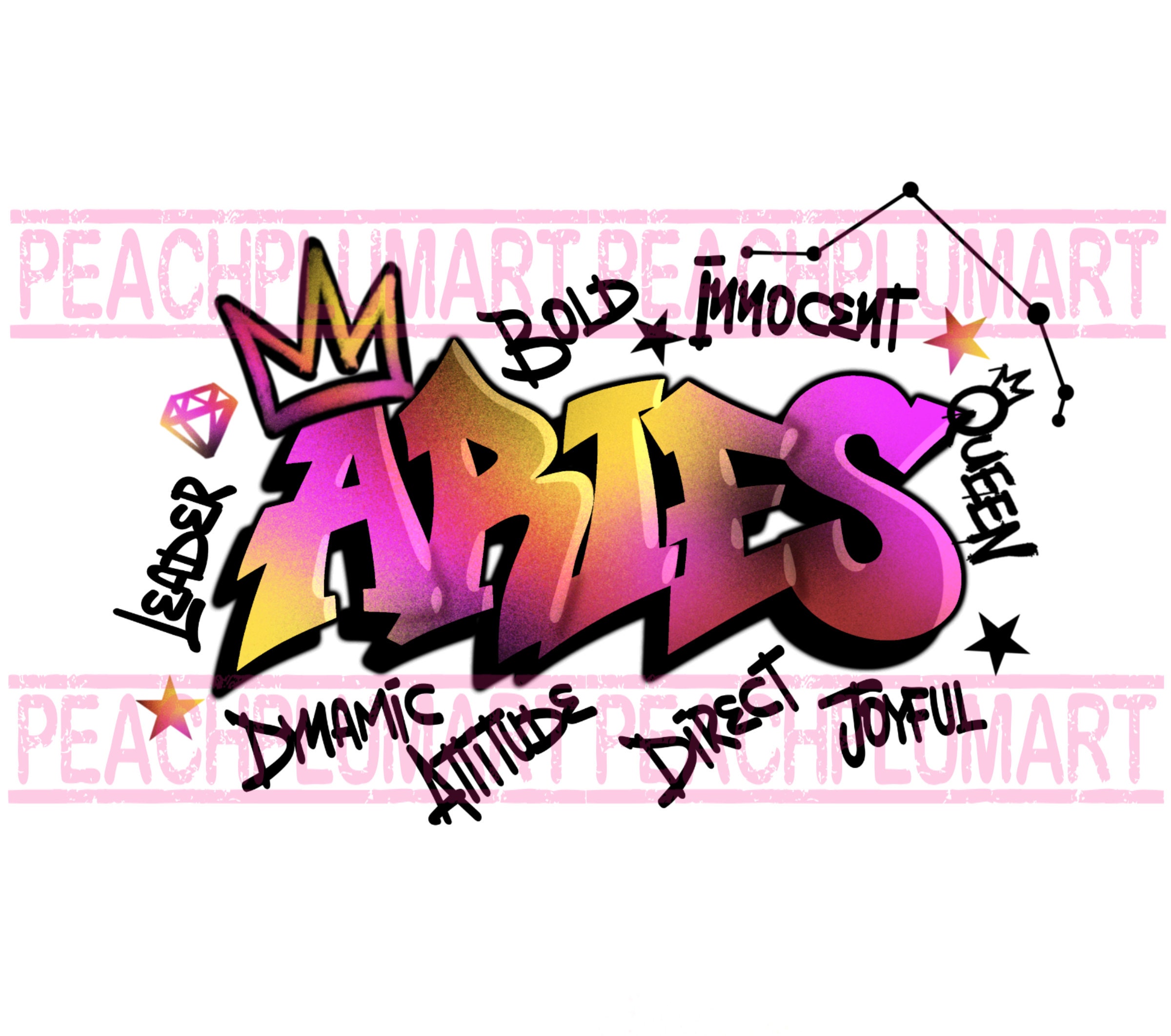 Aries Graffiti Png, Aries Png Sublimation Design Download, Graffiti ...