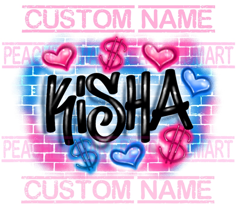 Custom Airbrush Name Png Sublimation Design Download, Personalizable ...