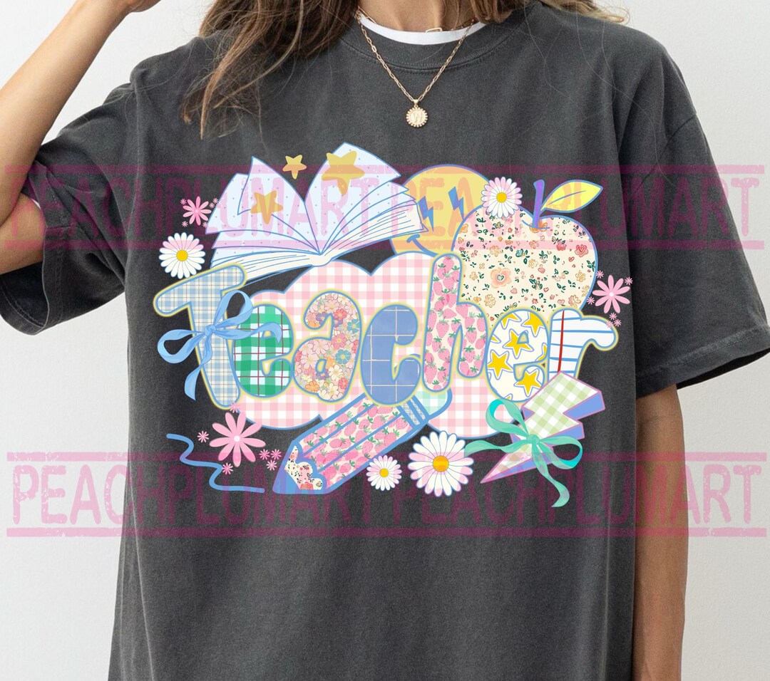 Coquette Teacher Png, Floral Teacher Png, Teach Love Inspire Png, Retro ...