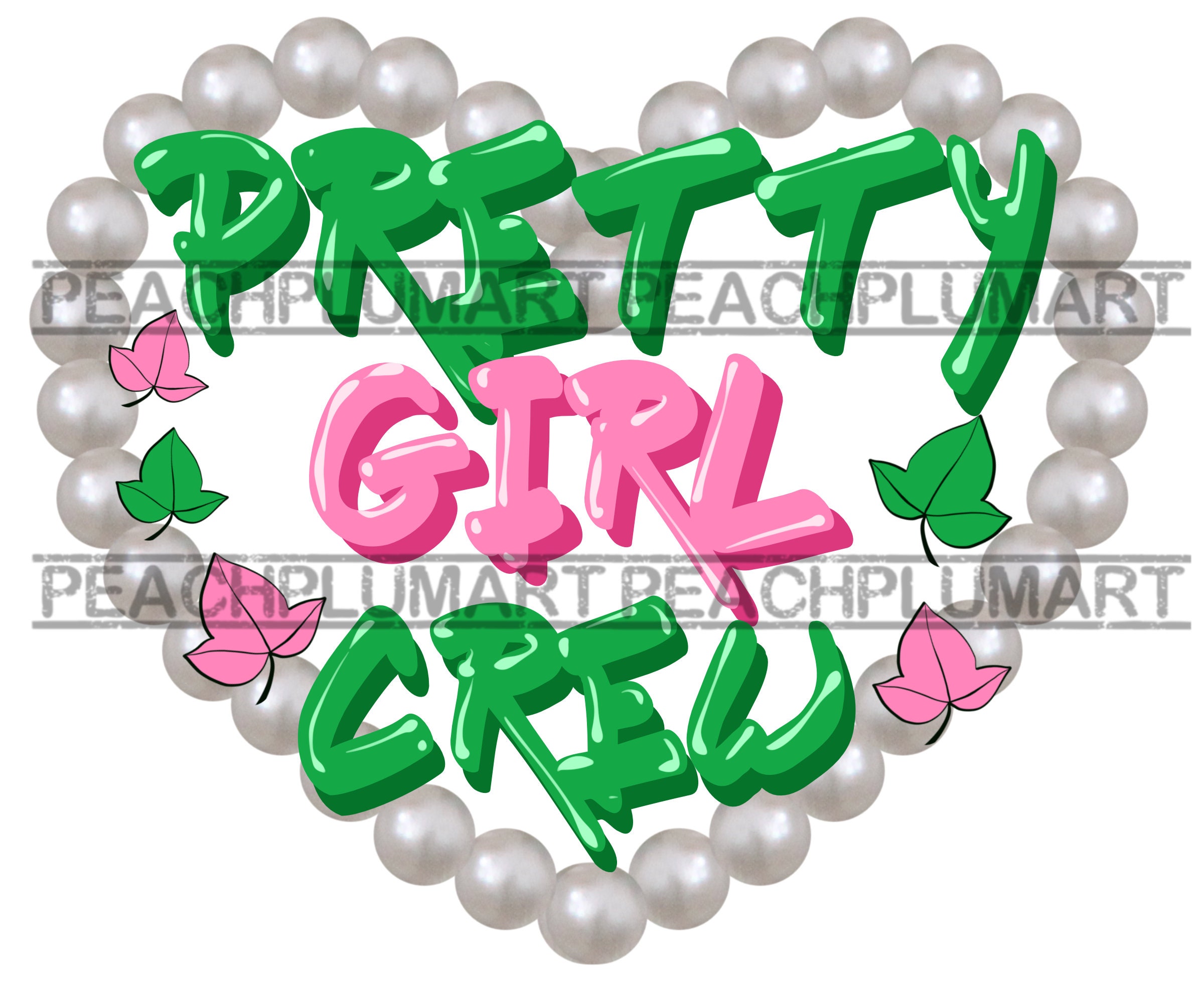 Pretty Girl Crew Png Prett Girl Crew Svg Soror Png Sorority - Etsy