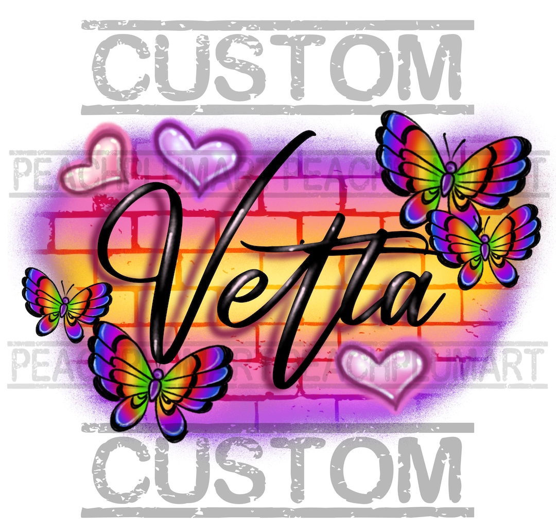 Custom Airbrush Names, Airbrush Png, Custom Digital Airbrush, Airbrush ...