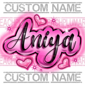Custom Airbrush Names, Airbrush Png, Custom Digital Airbrush, Airbrush ...