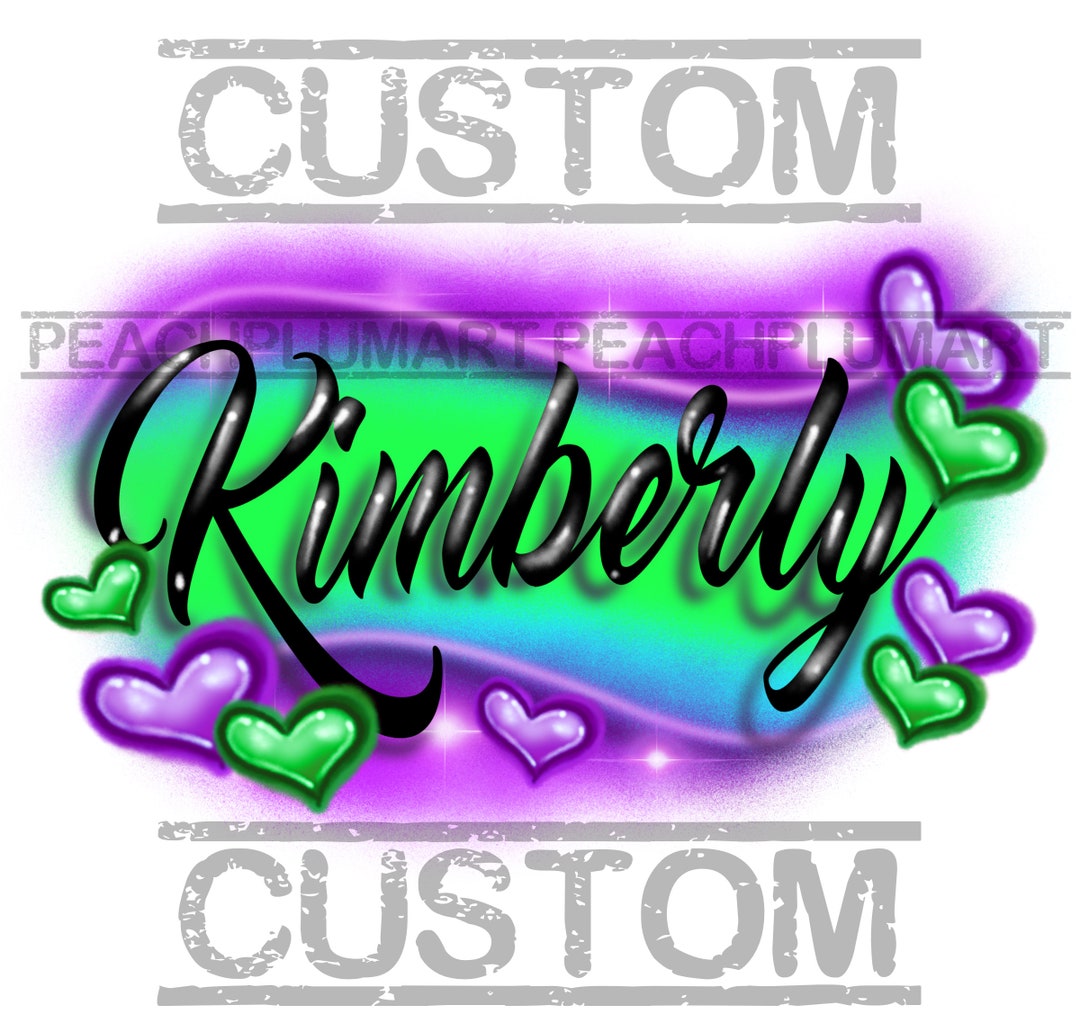 Custom Airbrush Names, Airbrush Png, Custom Digital Airbrush, Airbrush ...
