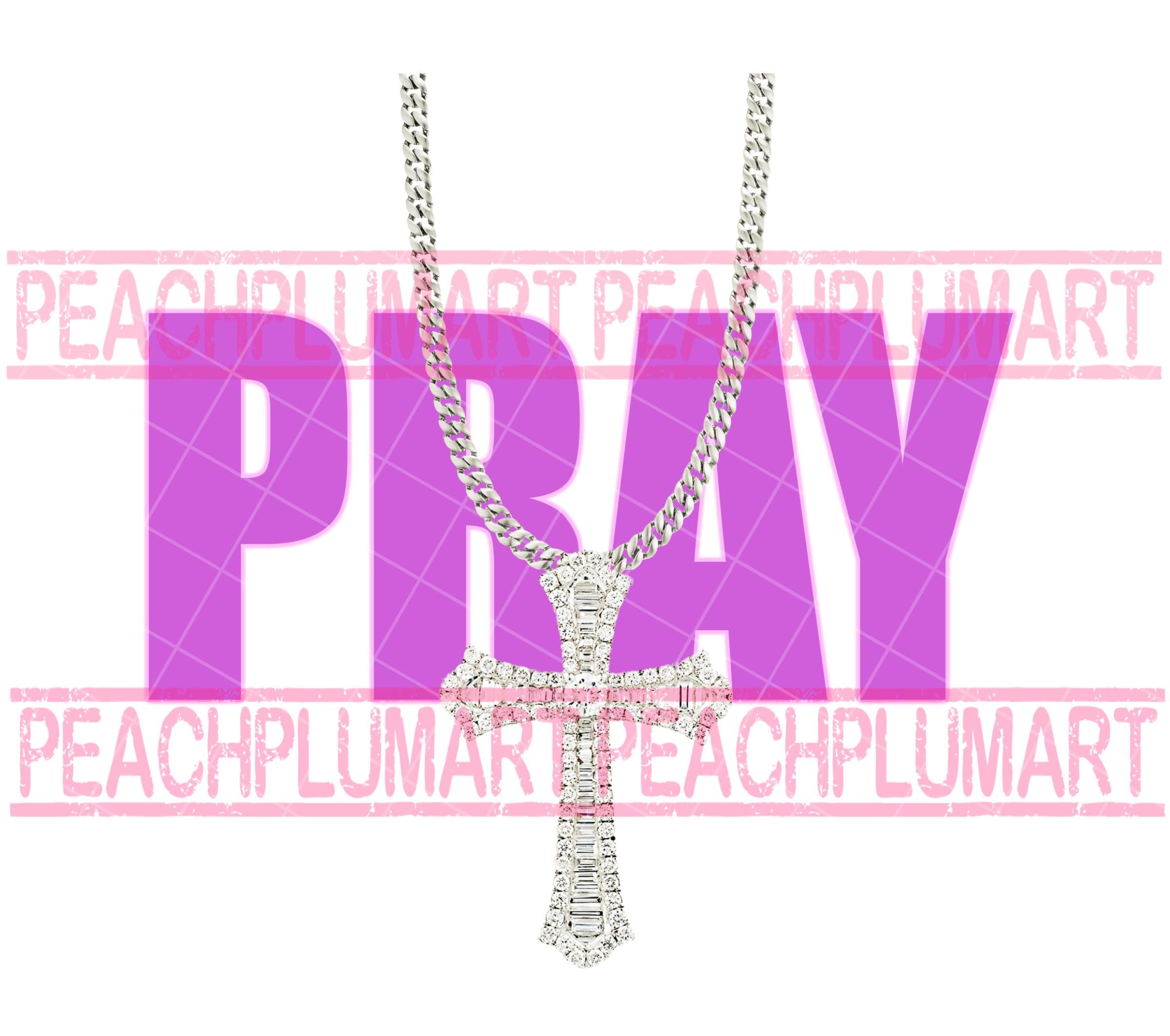 Pray With Diamond Cross Png, Pray Png Sublimation Design Download ...