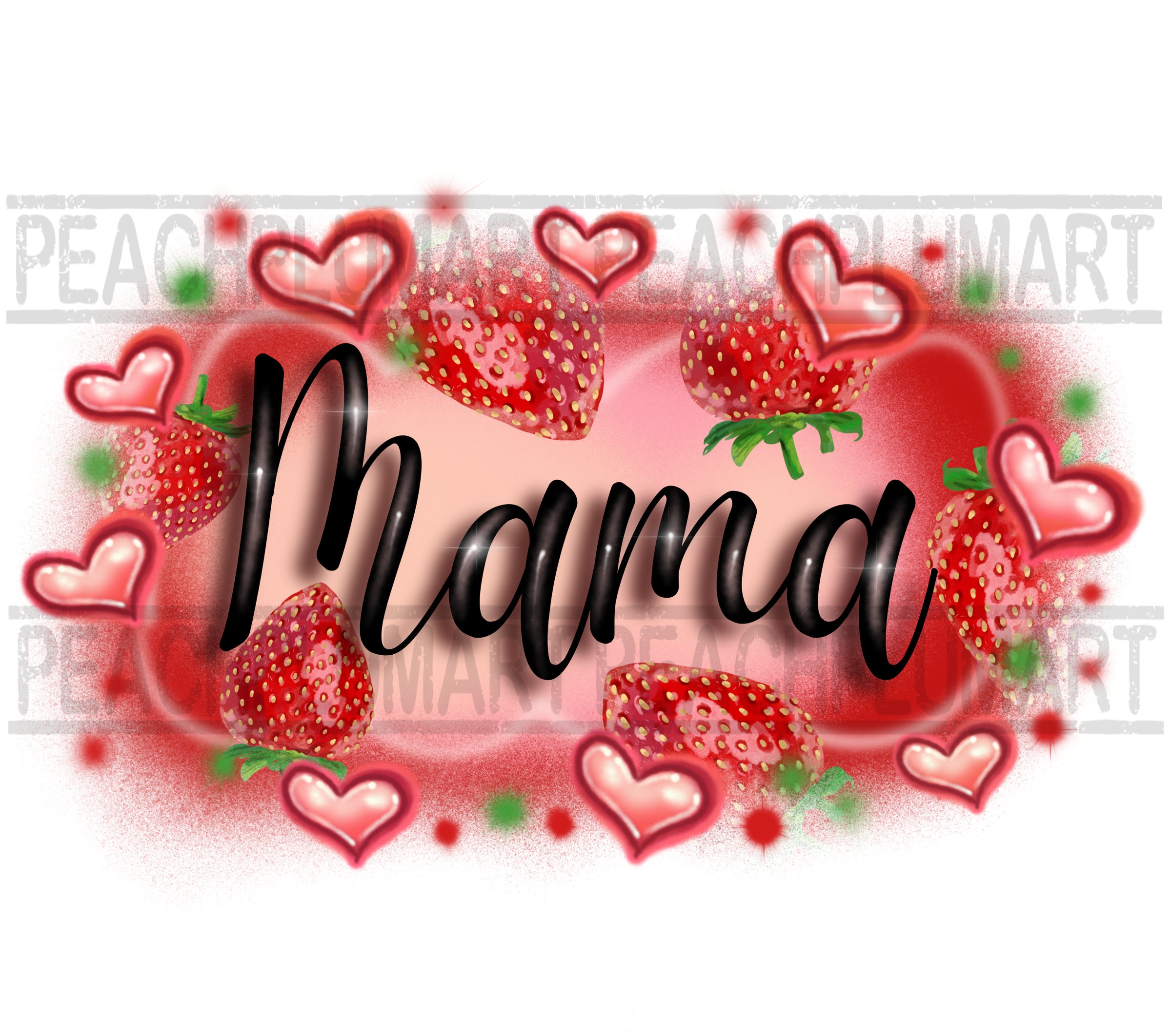 Trendy Retro Mama PNG Strawberry Berry First Summer Varsity Popular ...