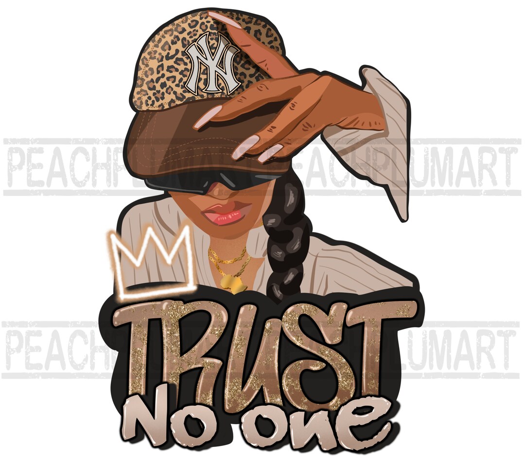 Trust No One Png, Black Woman Png, Black Woman With Cap Png, Afro ...