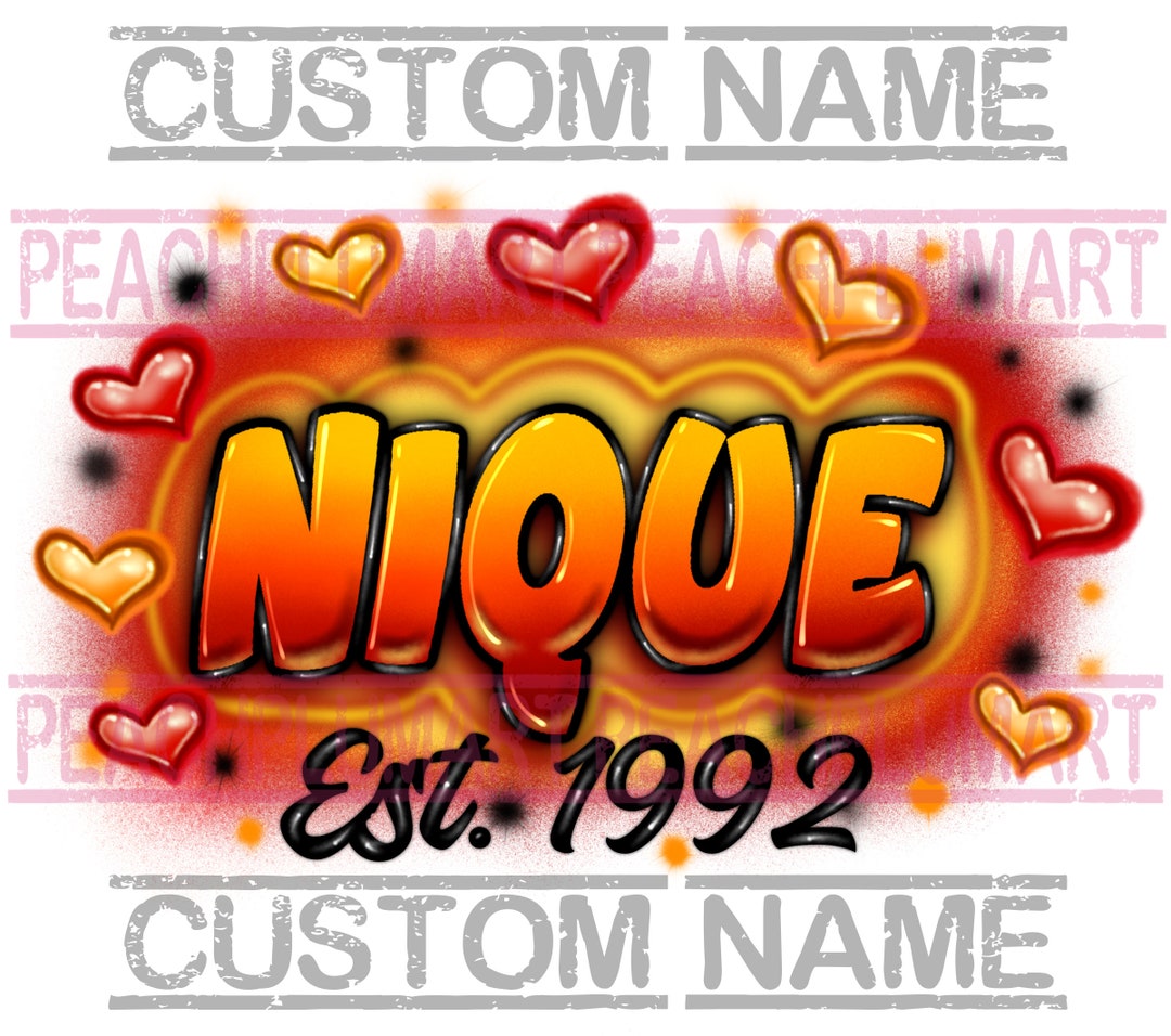 Custom Airbrush Names, Airbrush Png, Custom Digital Airbrush, Airbrush ...