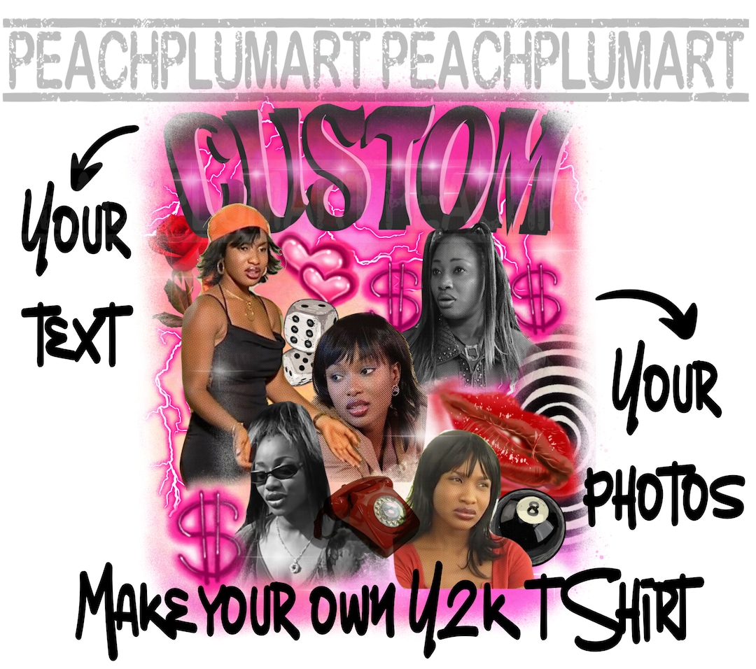 Custom Bootleg Rap Tee Png, Custom Photo Shirt Png, Digital Design ...