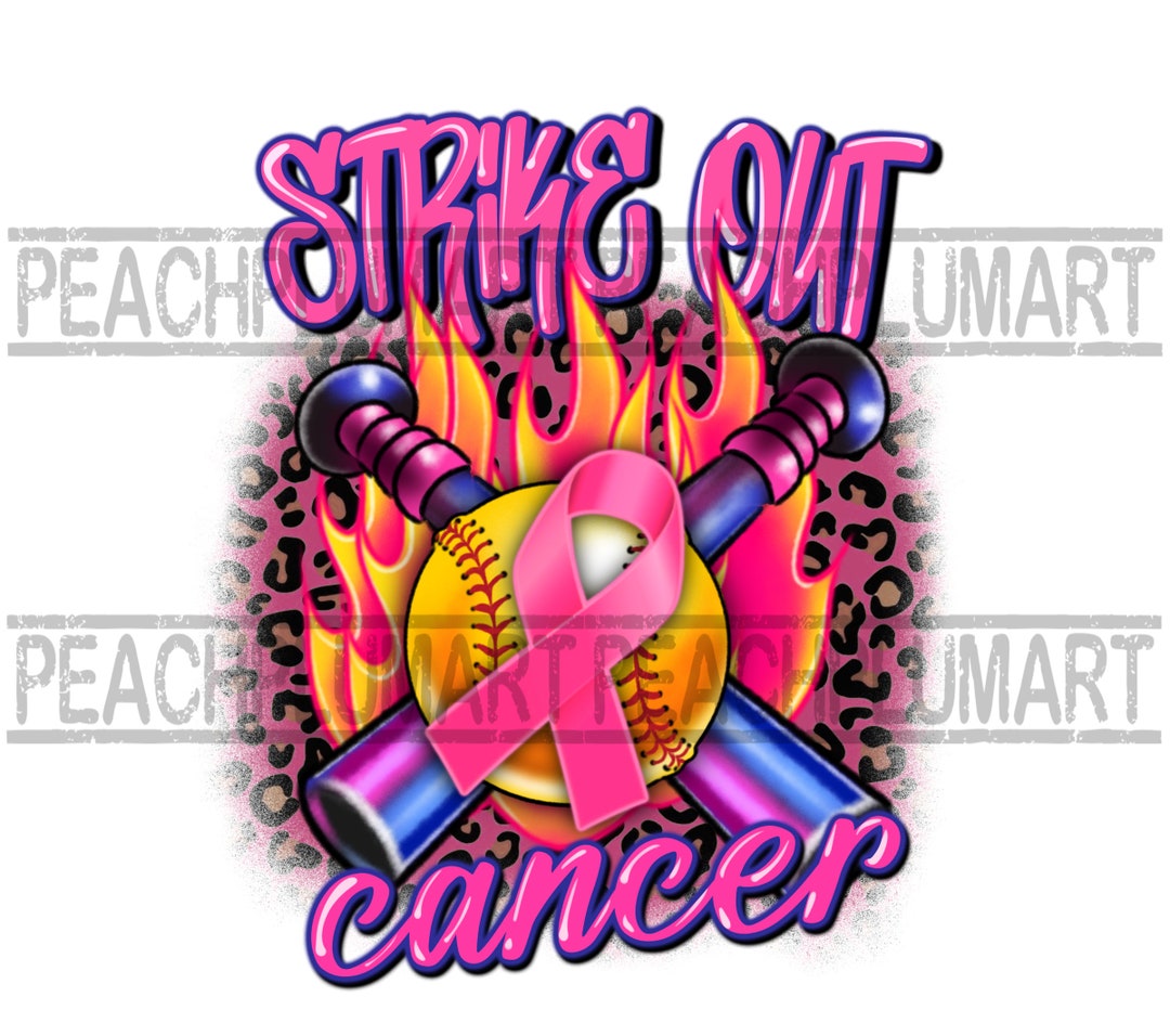 Strike Out Cancer Png, Softball Breast Cancer Png, Breast Cancer Game ...