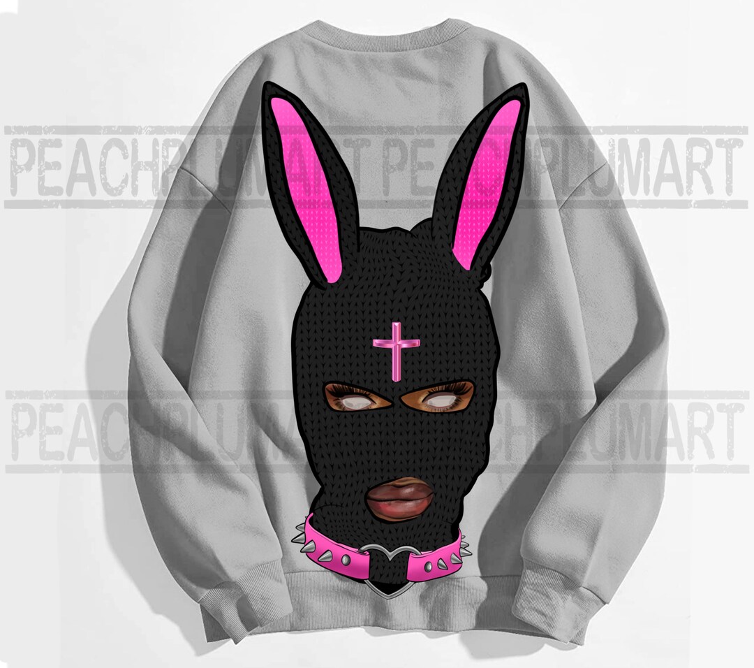 Ski Mask Girl Easter Png, Bunny Ski Mask Girl Png, Bunny Gangster Girl ...