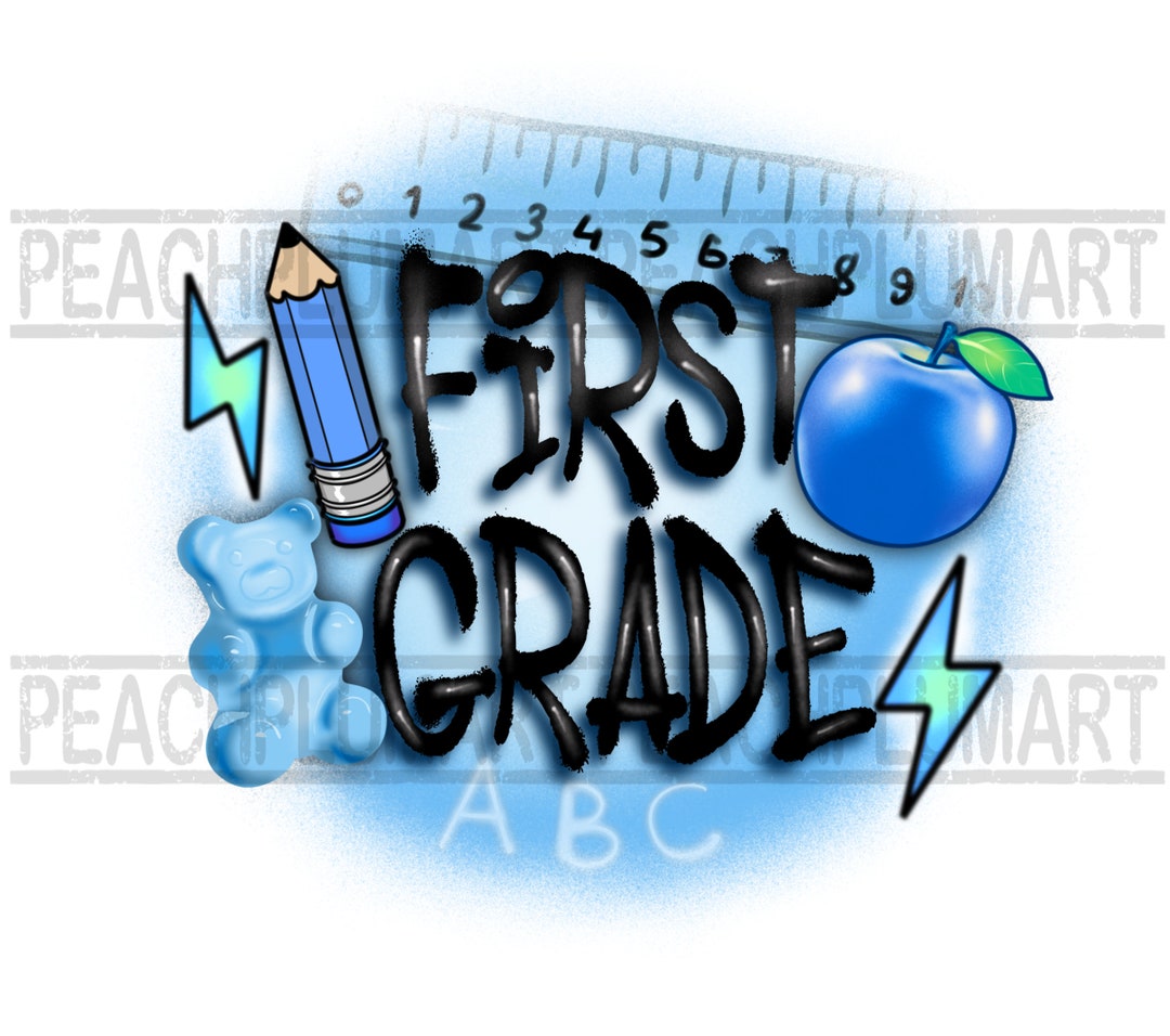 First Grade Png, First Grade for Boys Png, First Grade Airbrush Png ...