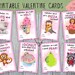 Printable Food Valentine Cards, Printable Valentine Cards, Kids ...