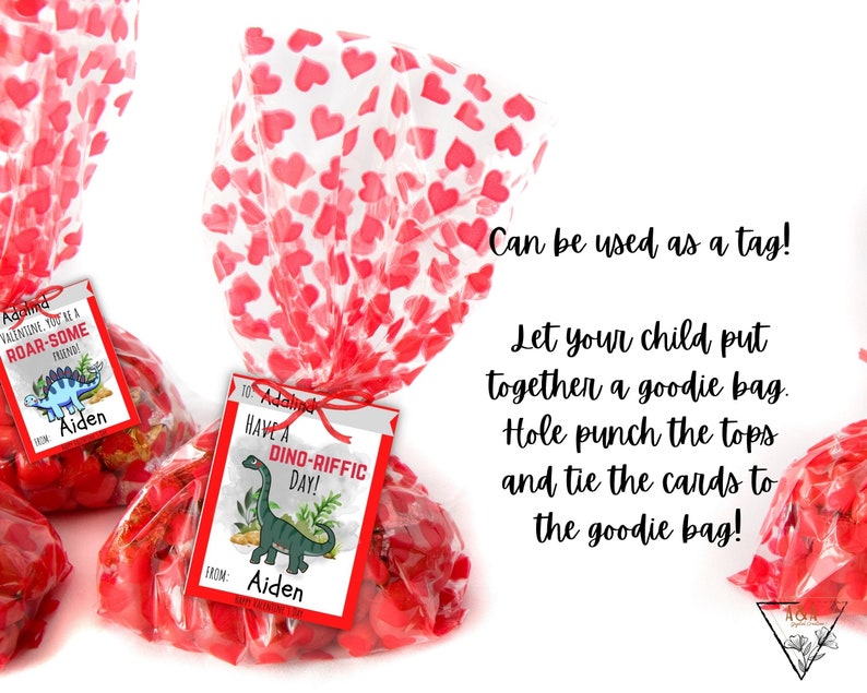 Kids Dinosaur Valentine's Cards, Valentine Cards, Printable Kids ...
