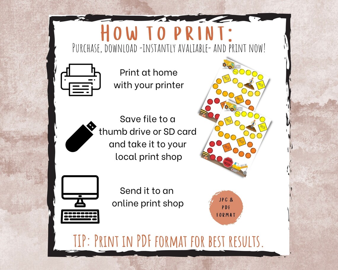 Printable Construction Reward Chart, Kids Reward Chart, Kid ...