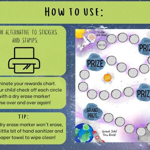 Printable Astronaut Rewards Chart, Rewards Chart, Kids Astronaut Chart ...